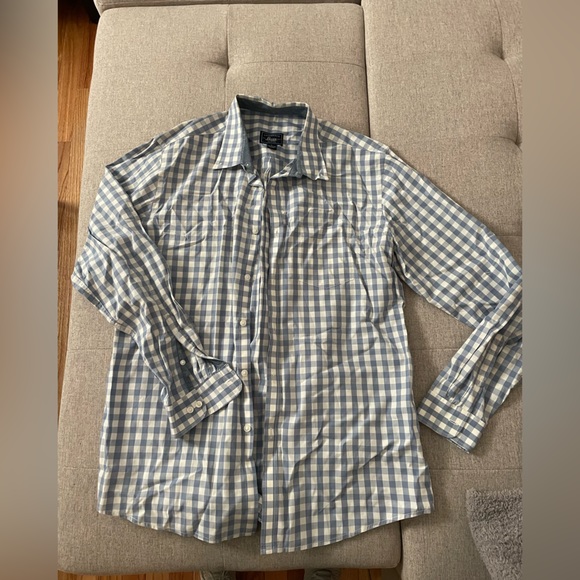 G.H. Bass & Co. | Shirts | Mens Blue And White Bass Dress Shirt Size L ...